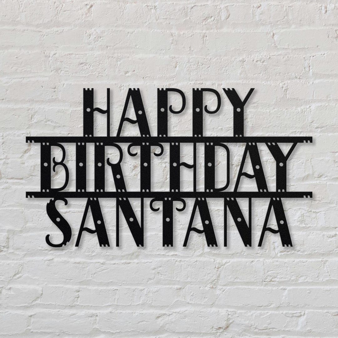 Custom Birthday Name Metal Wall Art Sign | Personalized Happy Birthday ...