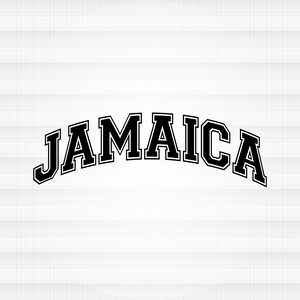 Jamaica Arched Text SVG PNG PDF T-shirt Design Lettering Cricut ...