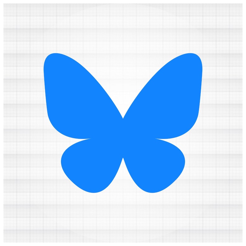 Bluesky Social Media Logo Set SVG PNG PDF Butterfly App Icon Pack for ...