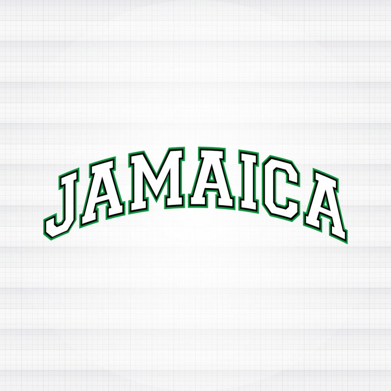 Jamaica Arched Text SVG PNG PDF T-shirt Design Lettering Cricut ...