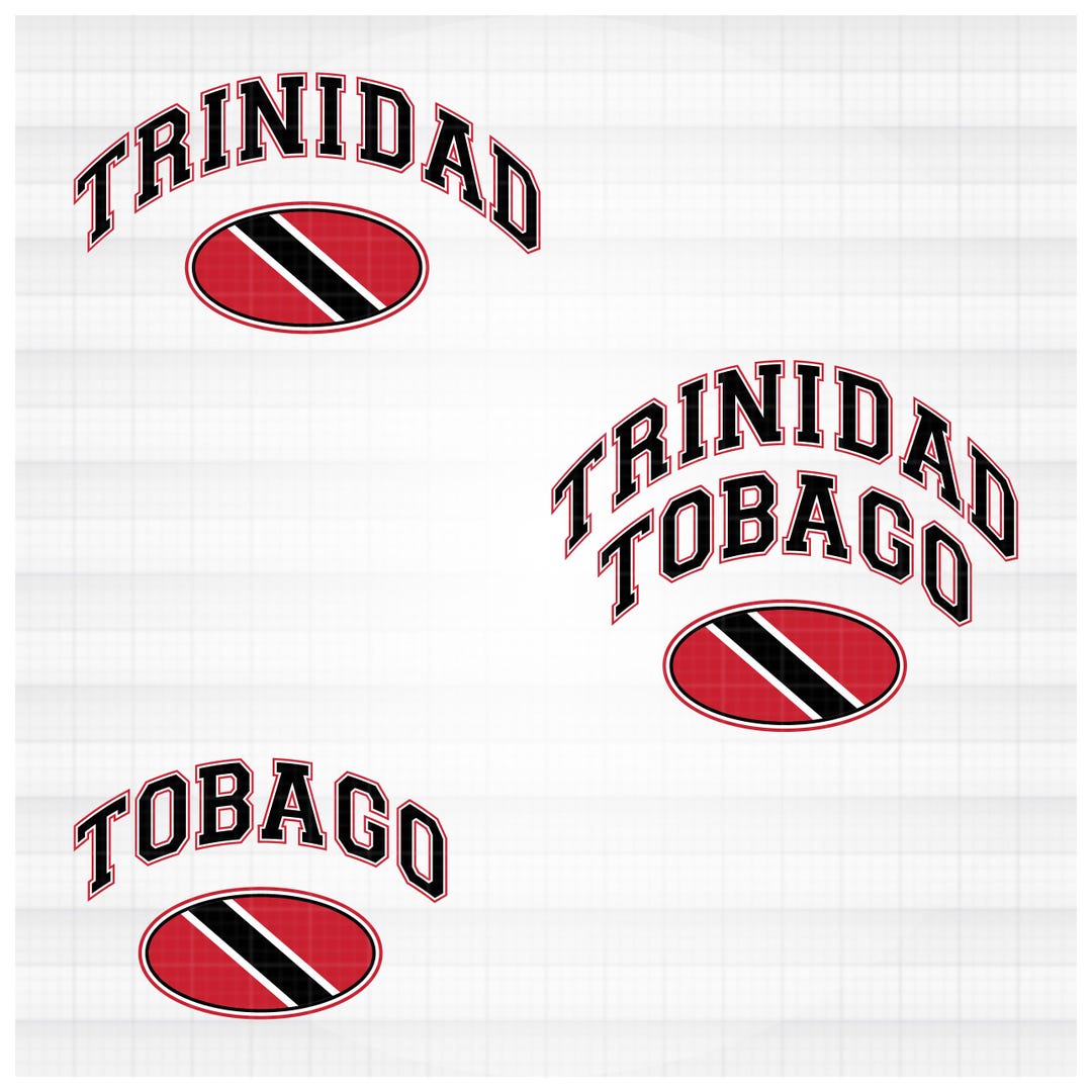Trinidad Tobago Oval Flag (SVG PNG PDF) Trinidadian T-shirt Design ...