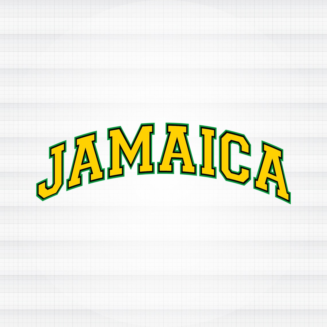 Jamaica Arched Text SVG PNG PDF T-shirt Design Lettering Cricut ...