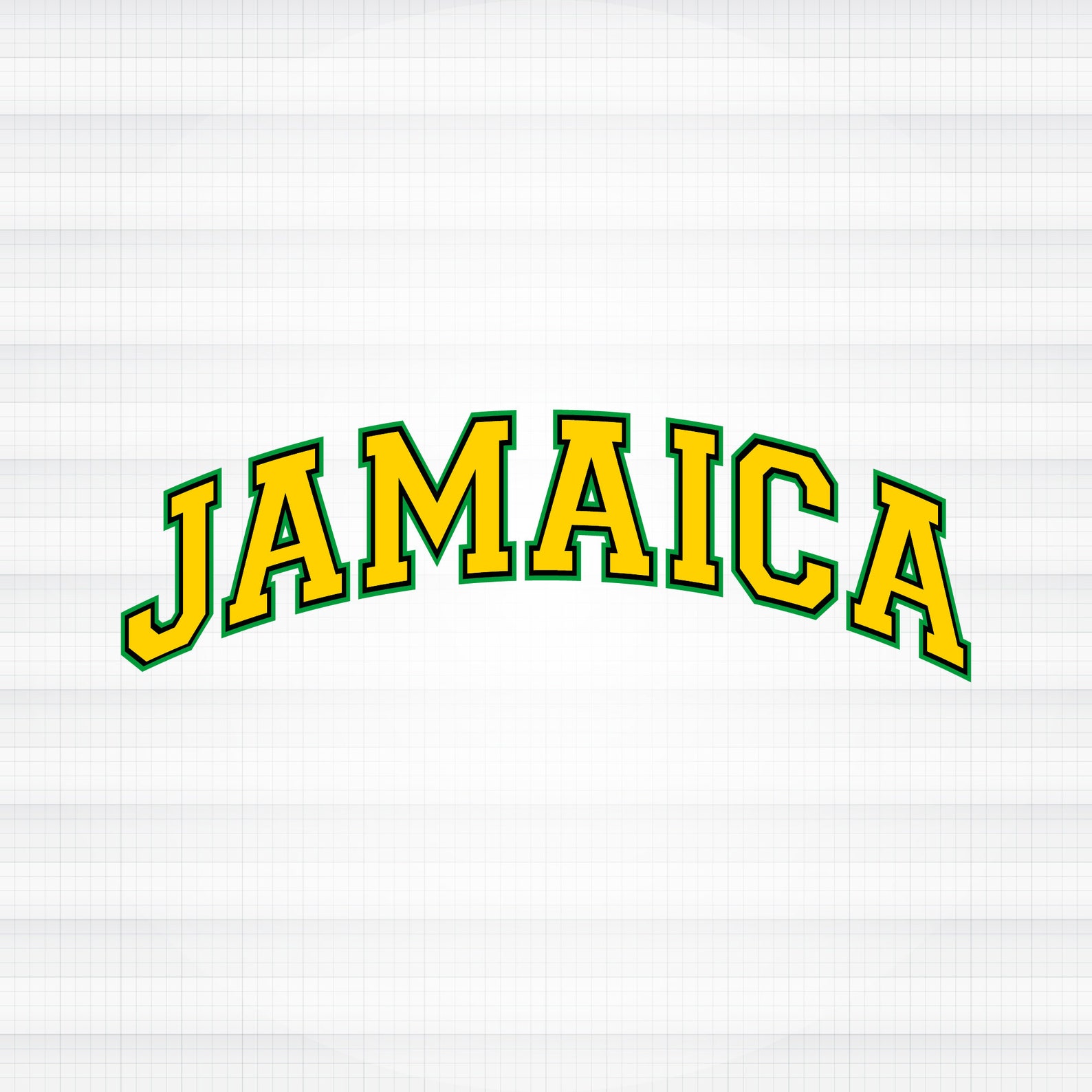 Jamaica Arched Text SVG PNG PDF T-shirt Design Lettering Cricut ...