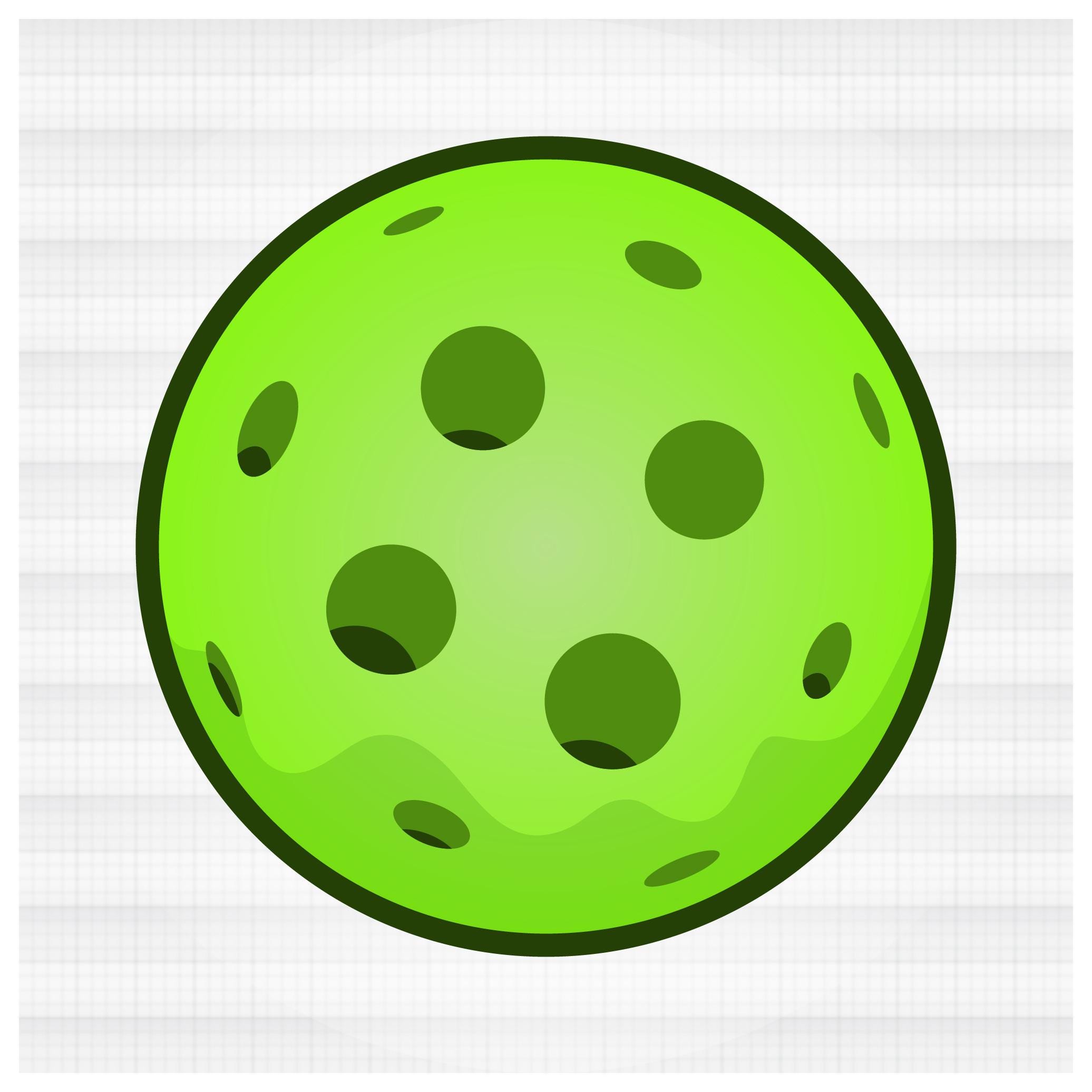 Pickleball Balls SVG PNG PDF Green Yellow Red Pink Blue Purple White 3D ...