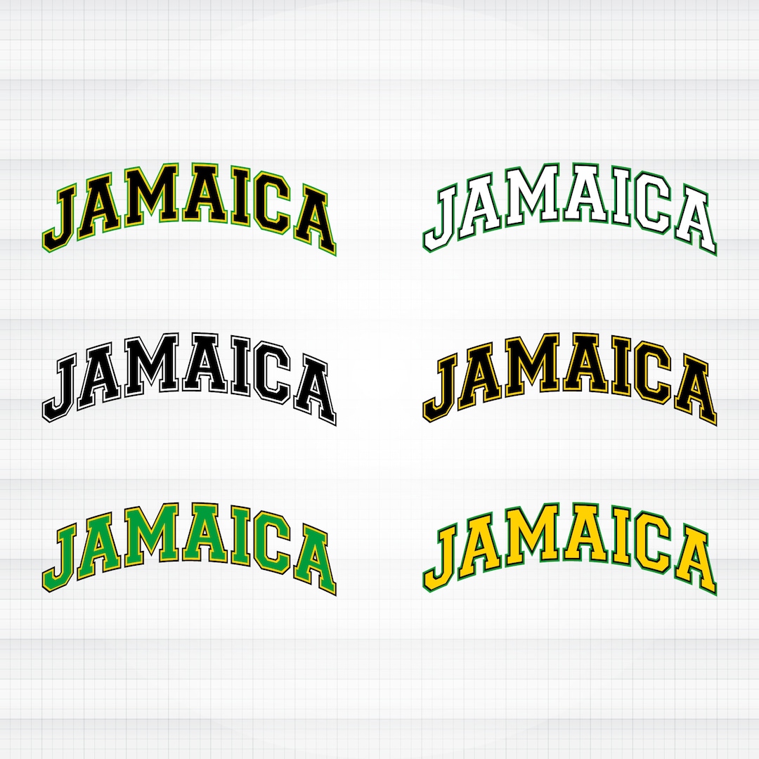 Jamaica Arched Text SVG PNG PDF T-shirt Design Lettering Cricut ...