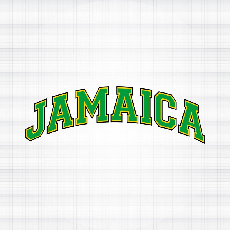 Jamaica Arched Text SVG PNG PDF T-shirt Design Lettering Cricut ...