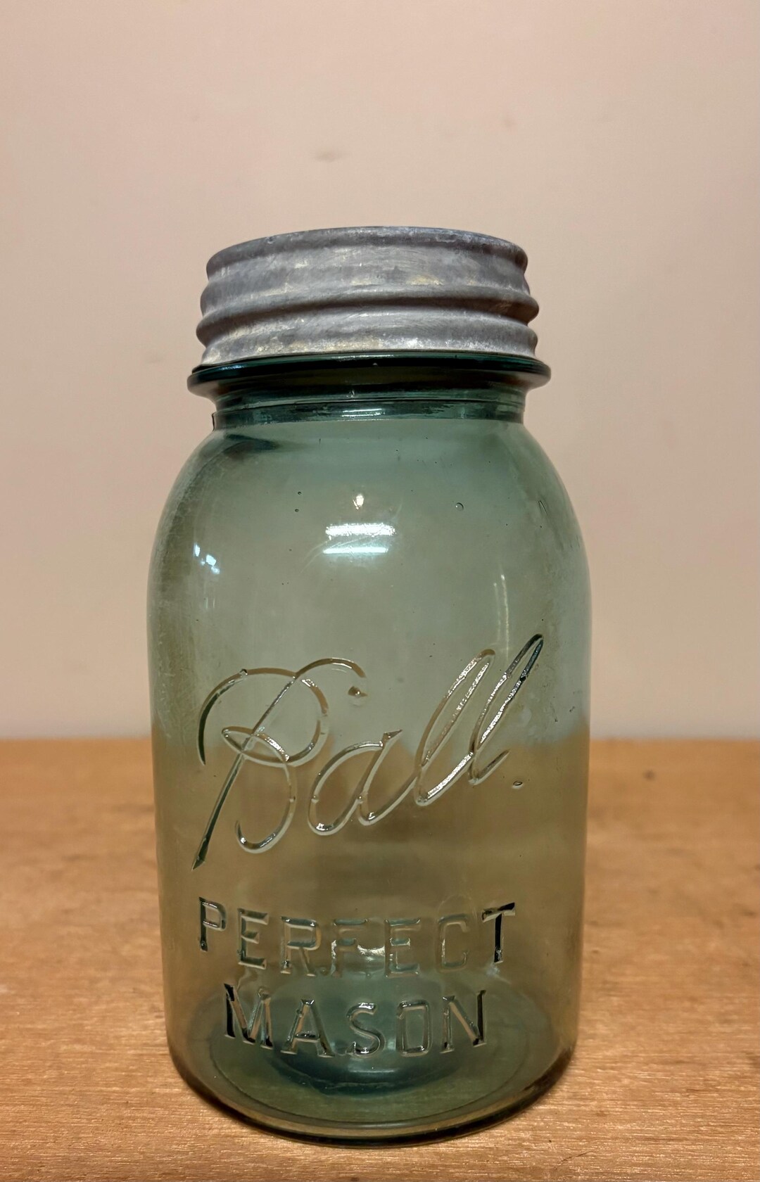 Vintage Blue Ball Mason Quart Jar, Reverse #4, 1923-1933 - Etsy