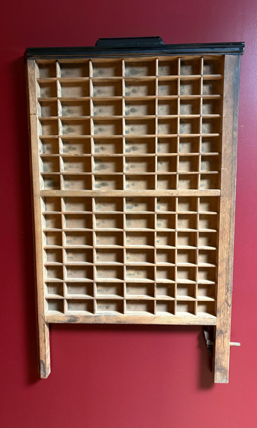 Vintage Wood Printers Drawer Shadow Box Tray: 98 Compartments Display ...