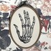 Skeletal Hand Bones 7x5.2 Inch Oval Embroidery Skeleton Ivory - Etsy
