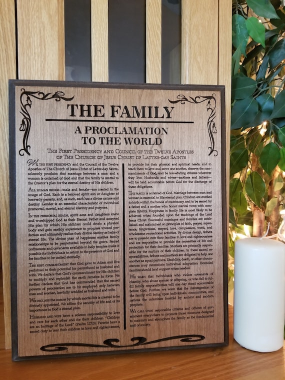 The Family Proclamation Plaque | Etsy