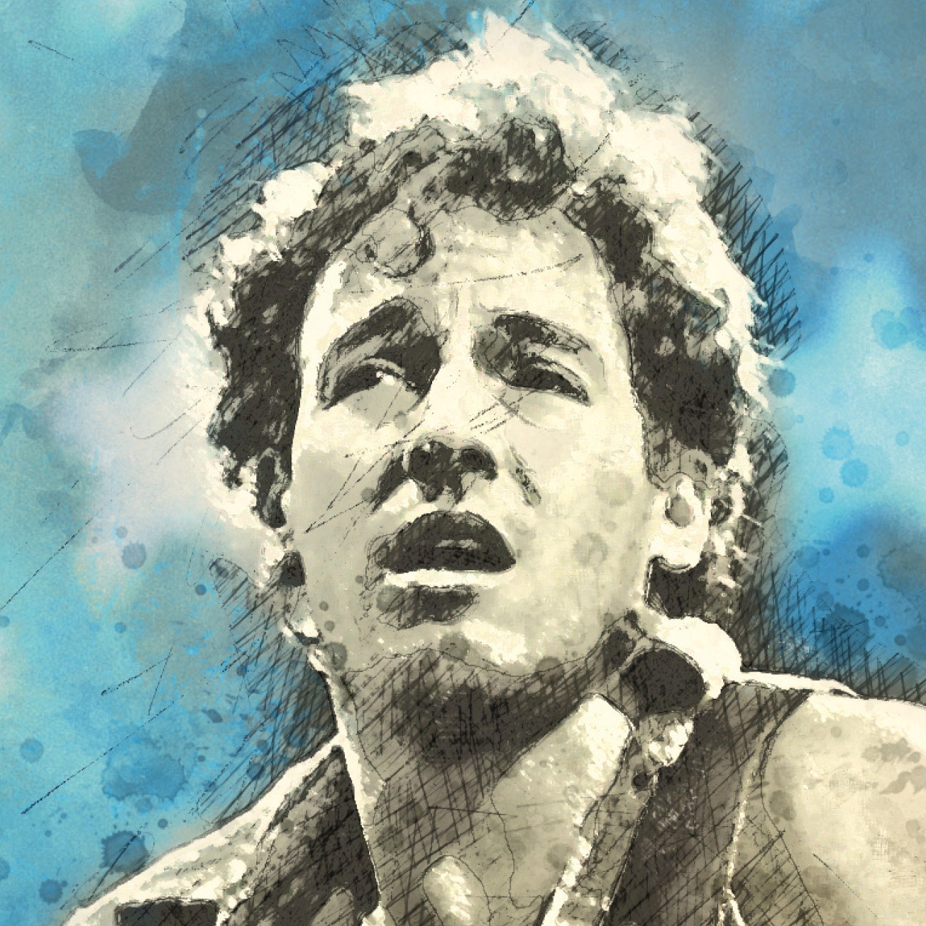 Bruce Springsteen Art Print and poster | Etsy