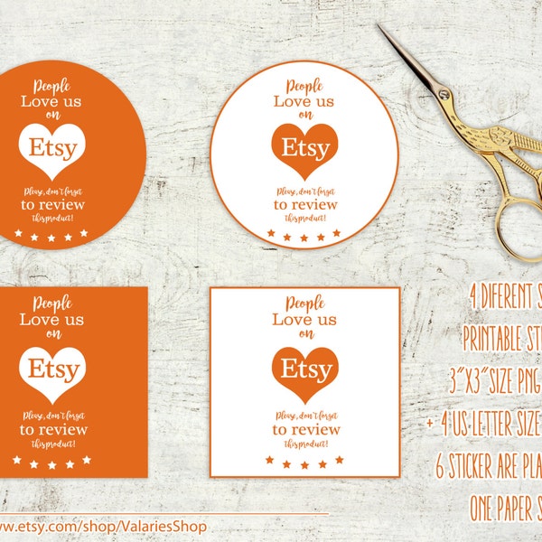 Etsy Review Labels - Etsy