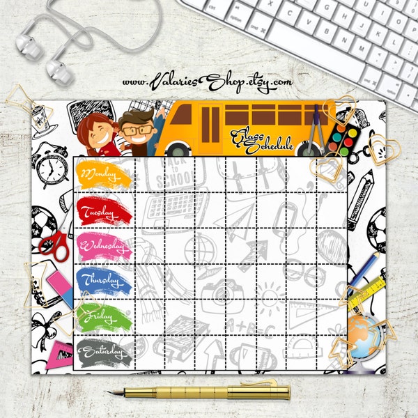 Whiteboard Class Schedule - Etsy