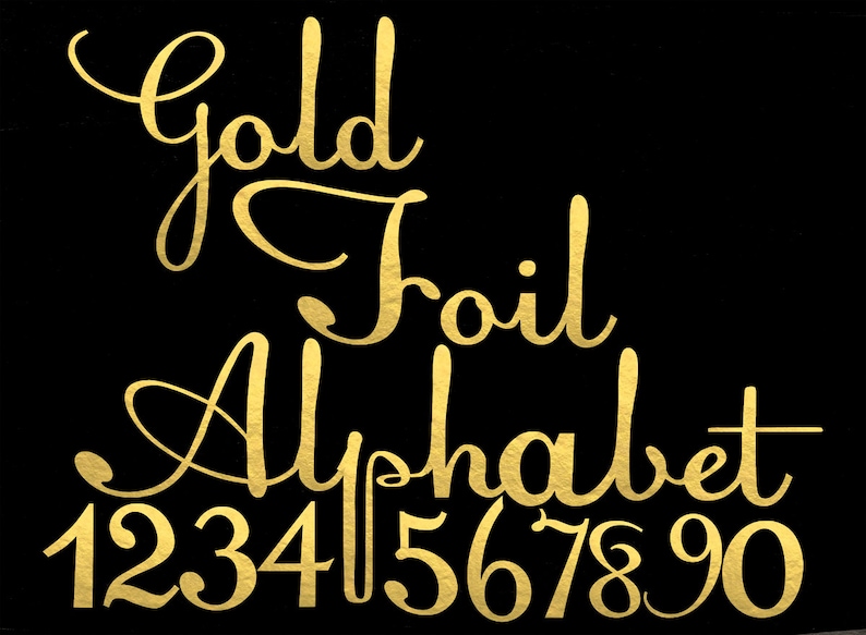 Gold Foil Handwritten Alphabet Clipart Gold Foil Letters Gold Foil Font ...