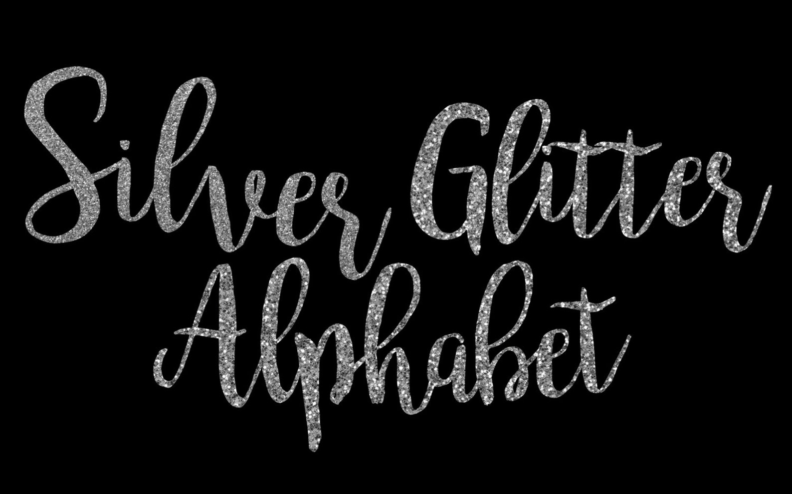 Silver Glitter Alphabet Clipart Silver Glitter Letters Silver Font ...