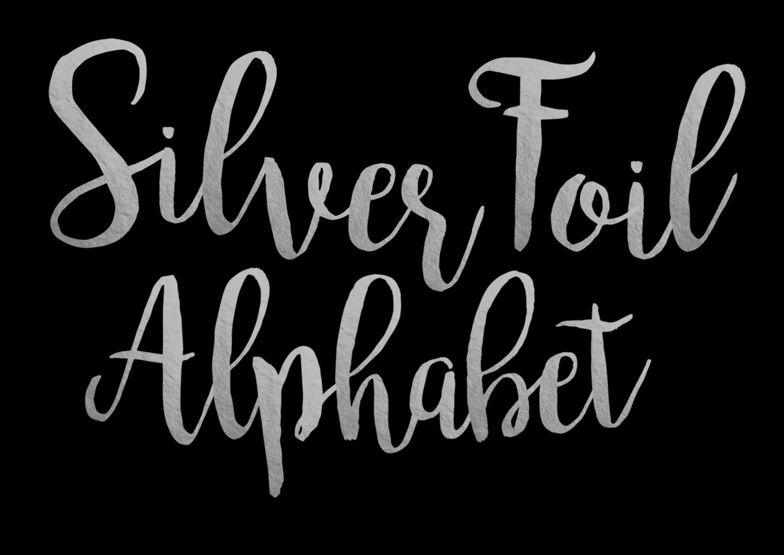 Silver Foil Alphabet Clip Art Silver Foil Letters Silver Foil | Etsy