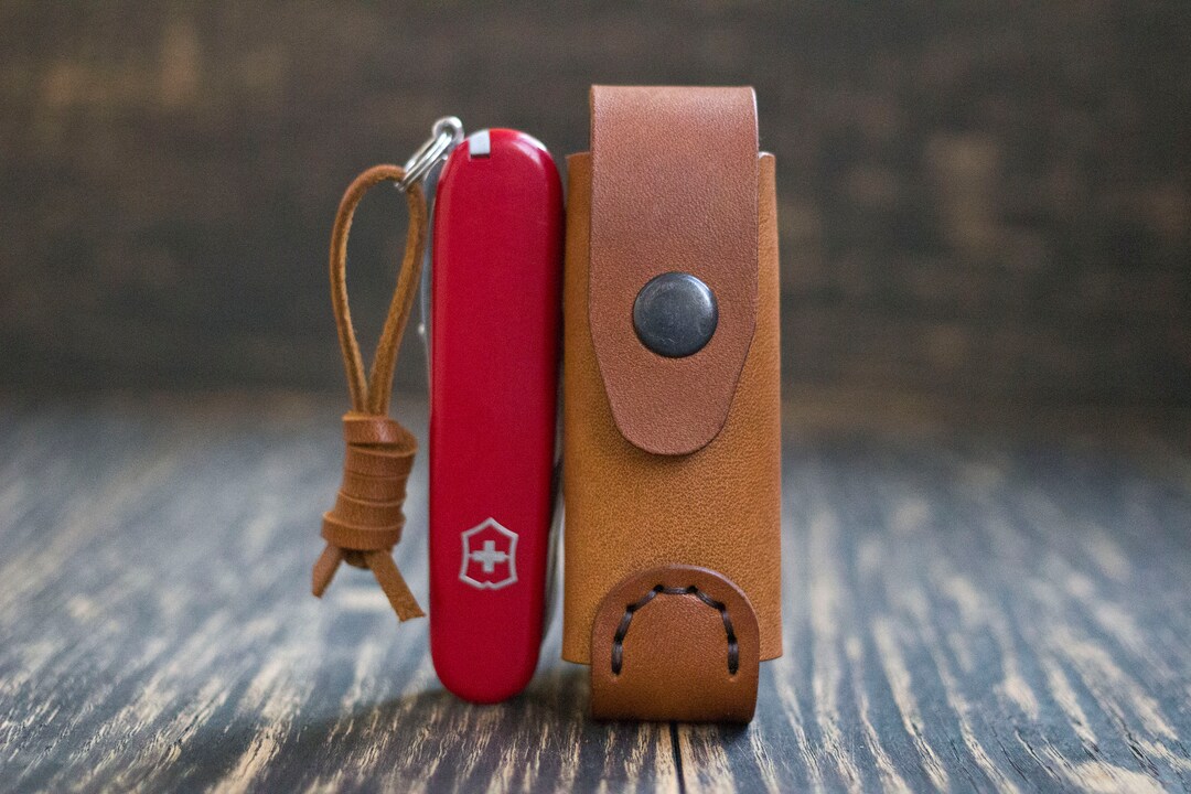 Personalized Leather Knife Sheath, Case for Victorinox Ecoline 91 мм ...