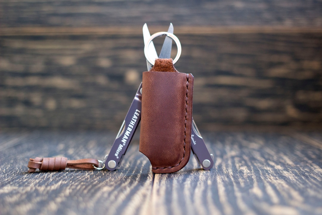 Leather Scabbard-keychain for Leatherman Micra , Personalized Gift ...