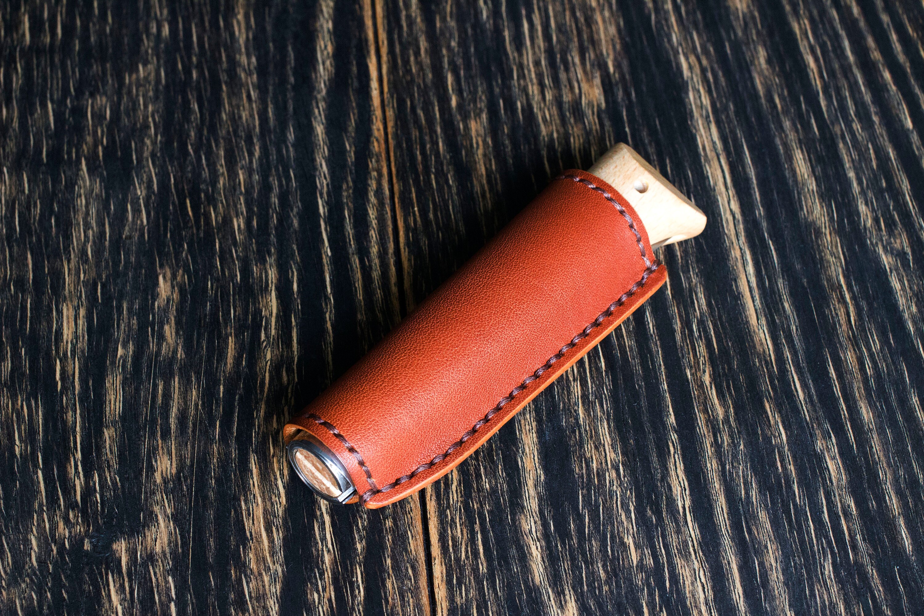 Leather Sheath for Opinel No.8, Leather Knife Sheath, Personalized Gift ...