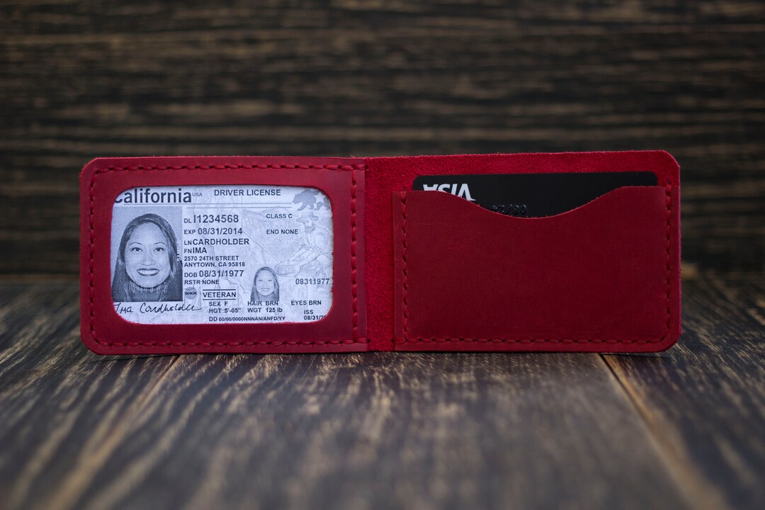 Id Card Holder, Front Pocket Wallet, Personalized Gift, Leather Card ...