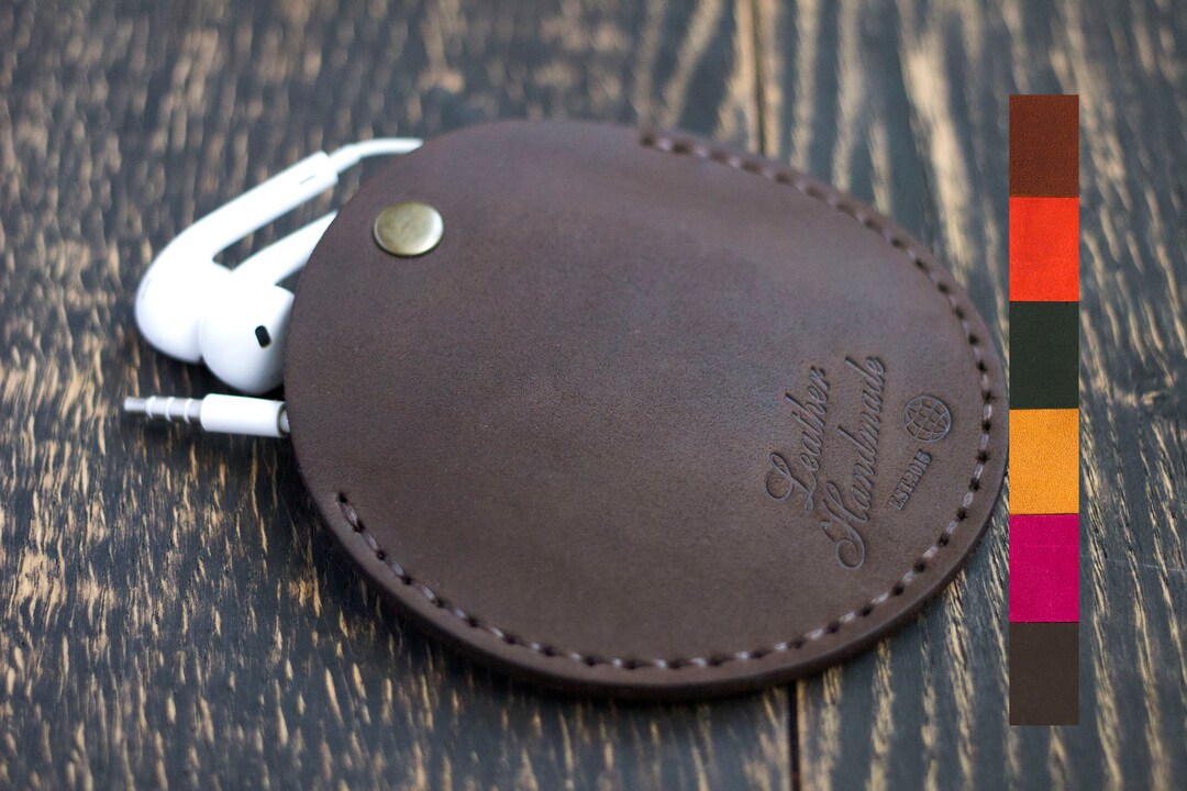 Leather Earphone Case, Cable Organizer, Personalized Gift Headphone ...