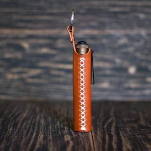 Personalized Gift, Leather Flashlight Keychain Case for Streamlight 250 ...