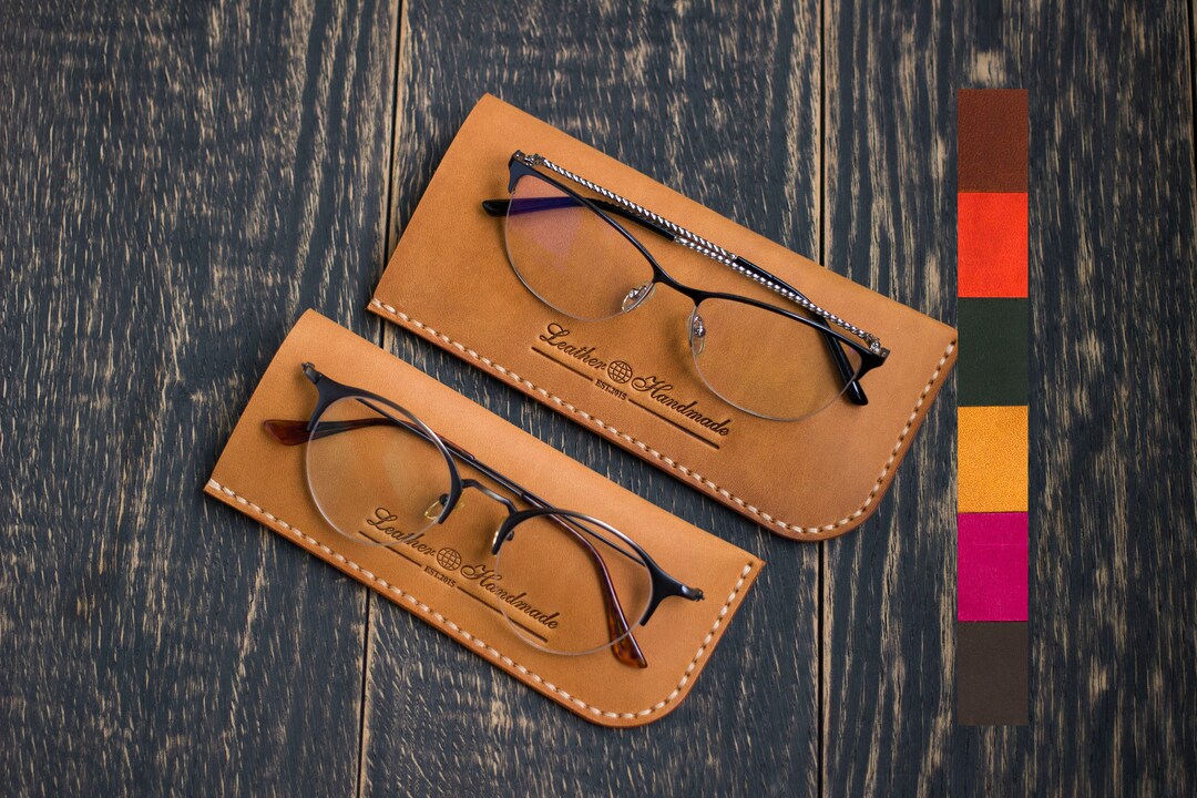 Personalized Leather Case for Glasses, Leather Glasses Box, Case for ...