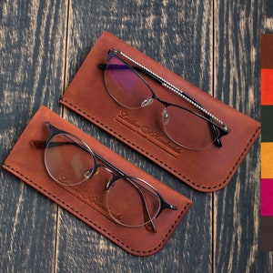 Leather Glasses Case, Leather Glasses Box, Case for Glasses, Gift ...