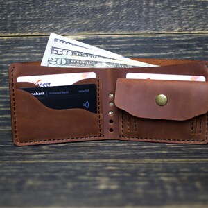 Leather Wallet With Postage Stamp Image Russian Warship Go Fk, Wallet ...