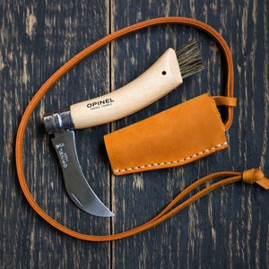 Opinel Knife Sheath, Personalized Gift, Opinel Belt Sheath, Leather Knife Sheath, No 8 Foraging ...