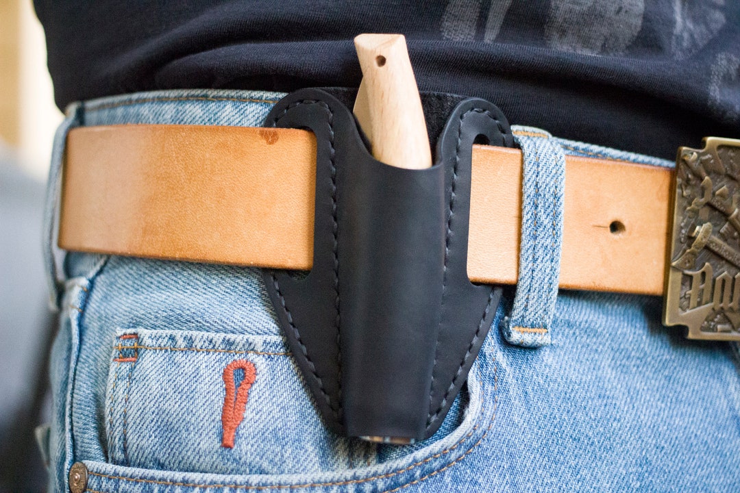 Leather, Personalized Handmade Sheath for Opinel Garden Knife (knife ...