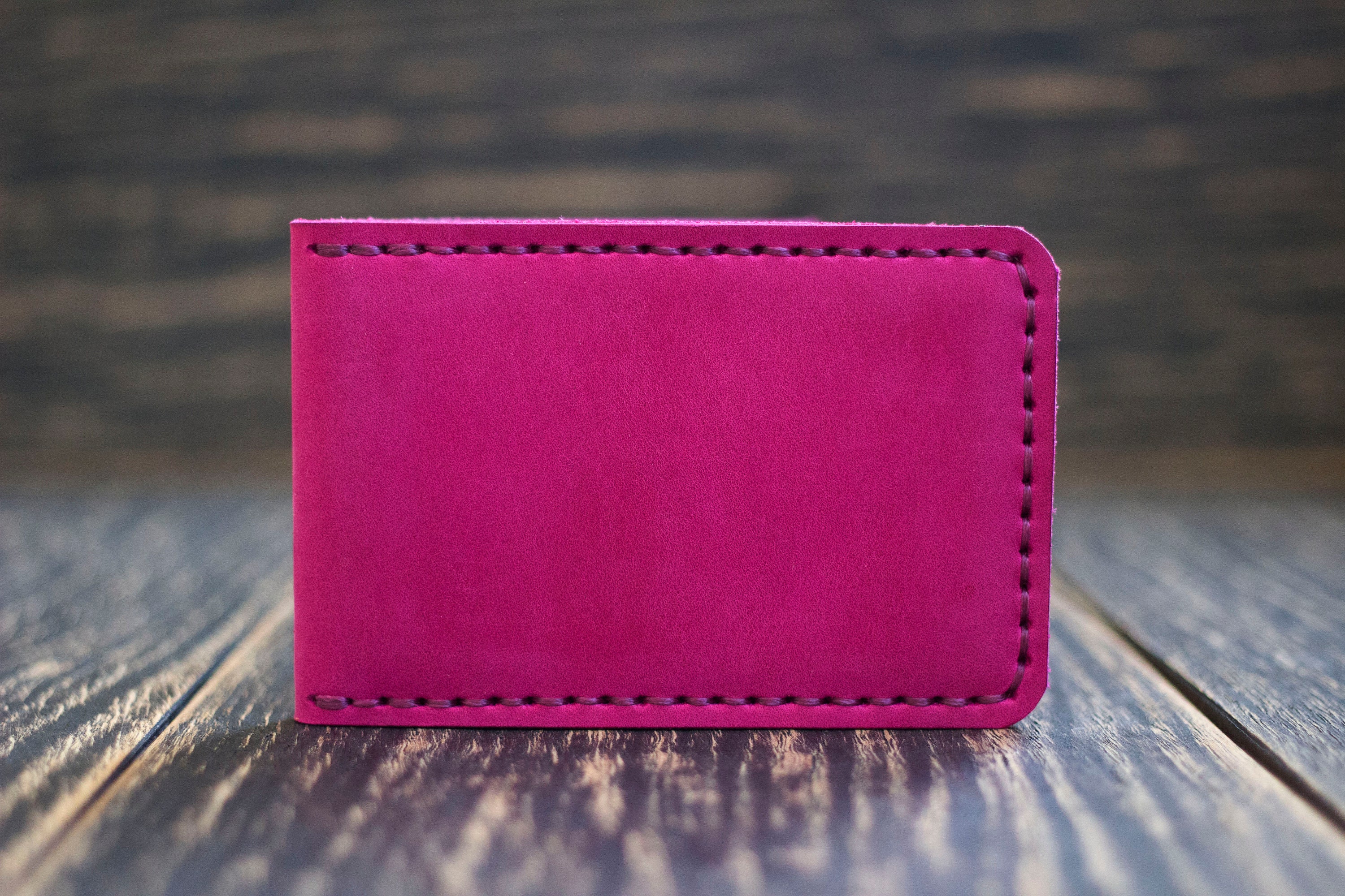 Leather Id Card Holder, Passport Holder, Personalized Gift, Minimalist ...