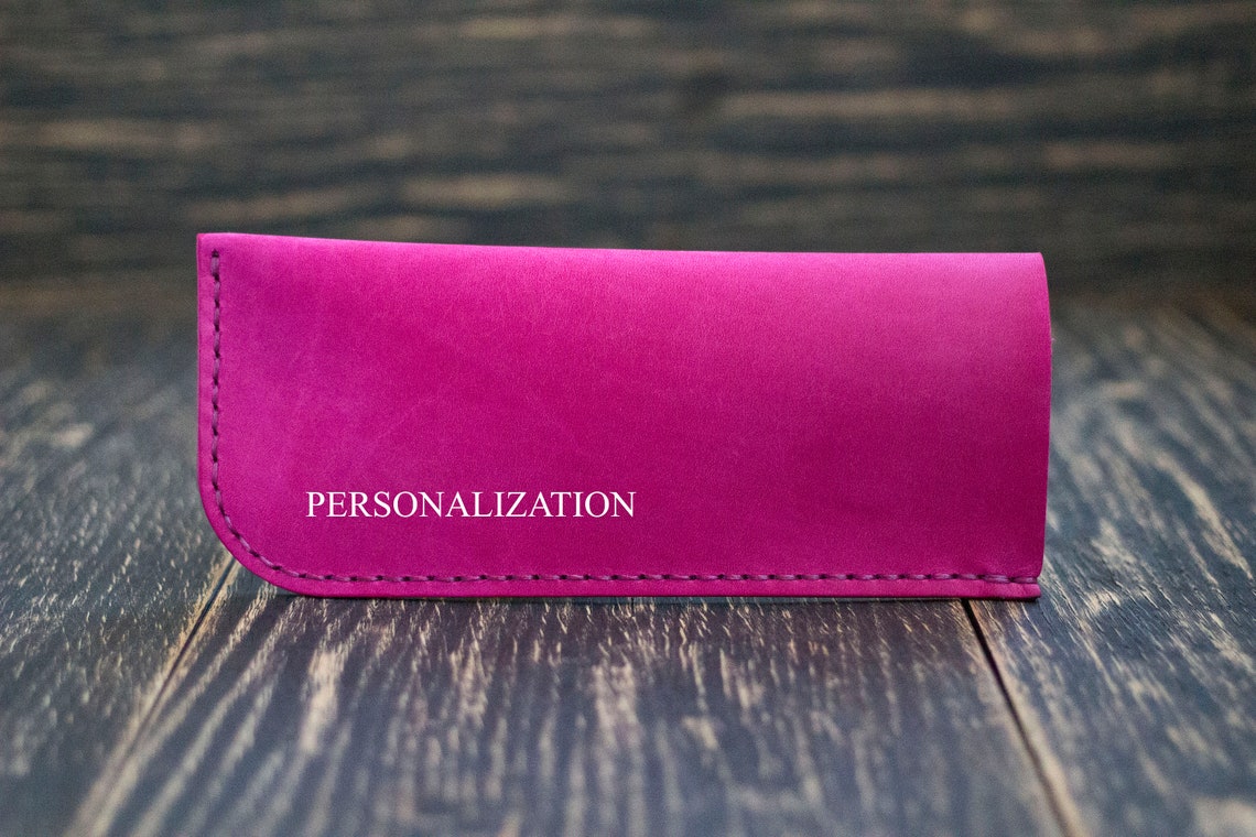 Personalized Glasses Case, Leather Eyeglass Case, Reading Glasses Case ...