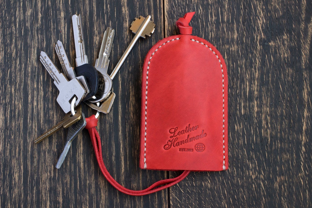 Leather Key Holder Key Case Leather Keychain Key Holder Leather Key ...