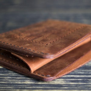 Leather Wallet With Postage Stamp Image Russian Warship Go Fk, Wallet ...