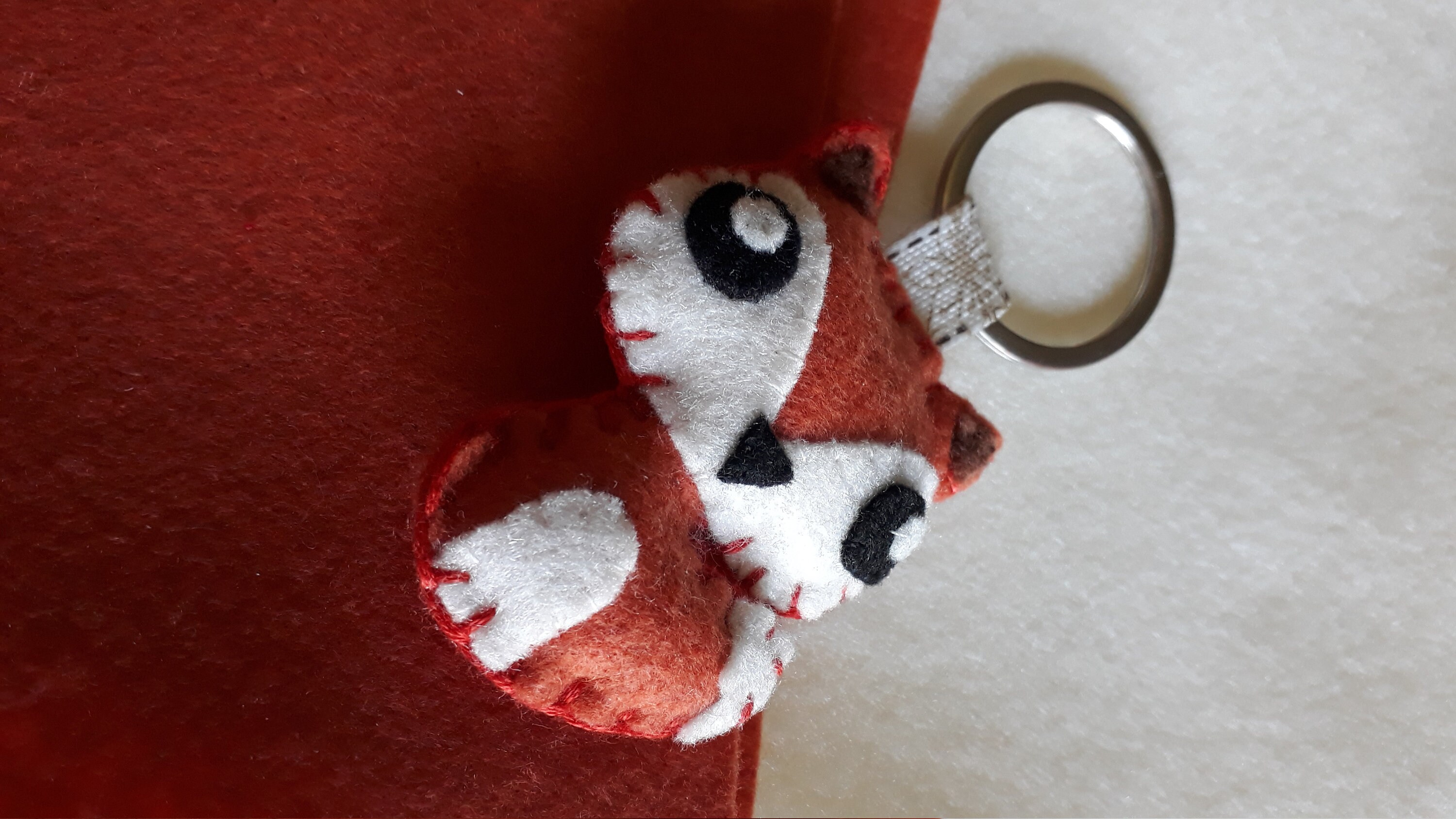 Felt animal fox keychain fox plush | Etsy