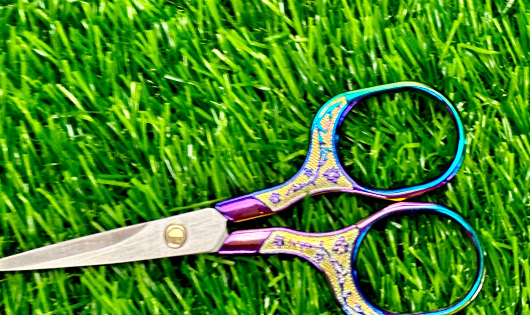 Vintage Iridescent Rainbow Stainless Steel Scissors - Etsy