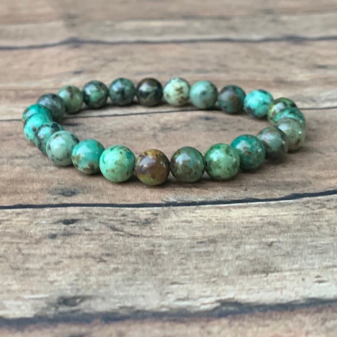 8mm African Jasper Bracelet: Multicolored Stone Stretch Bracelet - Etsy