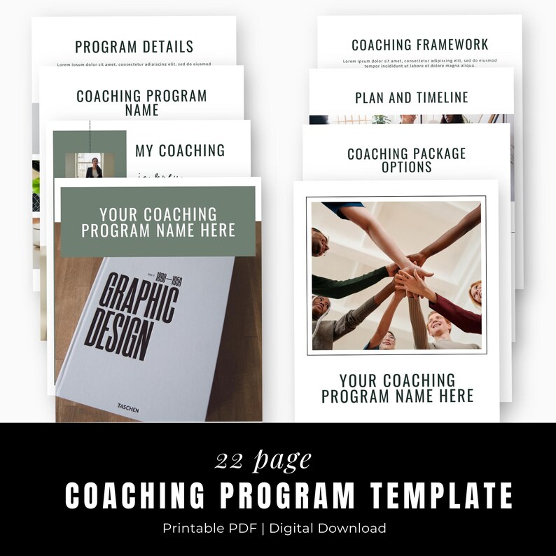 Coaching Program Template PDF | Client Planner and Workbook | Digital ...