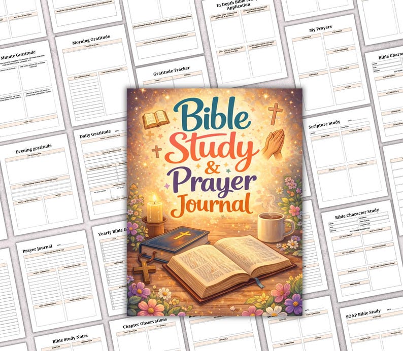 Christian Bible Study and Prayer Journal, Prayer Guide, Salvation ...