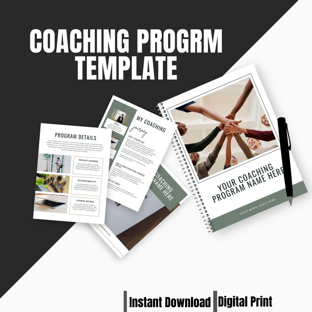 Coaching Program Template PDF | Client Planner and Workbook | Digital ...