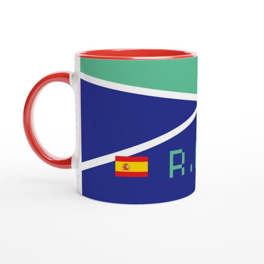 Rafael Nadal Mug - Ceramic Tennis Legend Coffee Cup With Spanish Flag ...