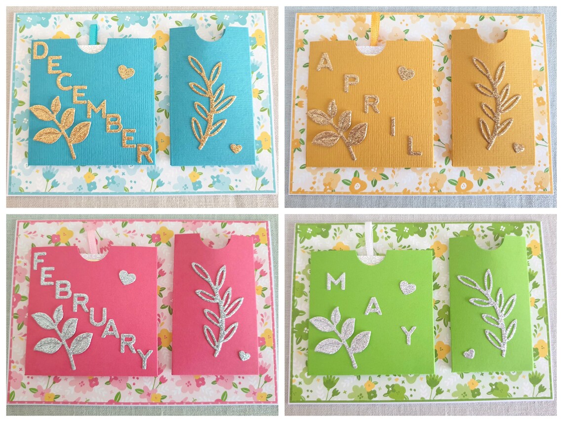 Monatsblume - Geburtsblume Halskette Edelstahl mit Glückwunschkarte und ...