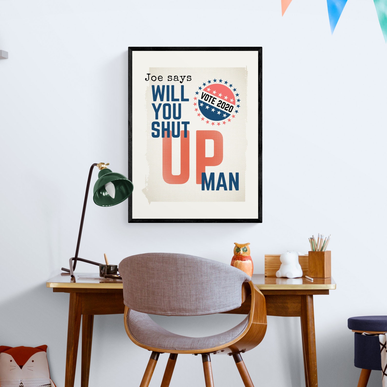 Will You Shut up Man Print Instant Printable Poster Vote - Etsy India