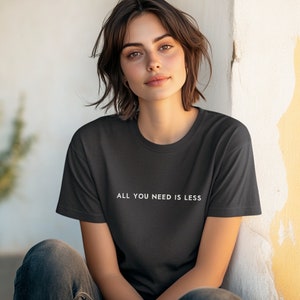 Women's Minimalist Quote Cotton T-shirt Self Love Statement T Shirt ...