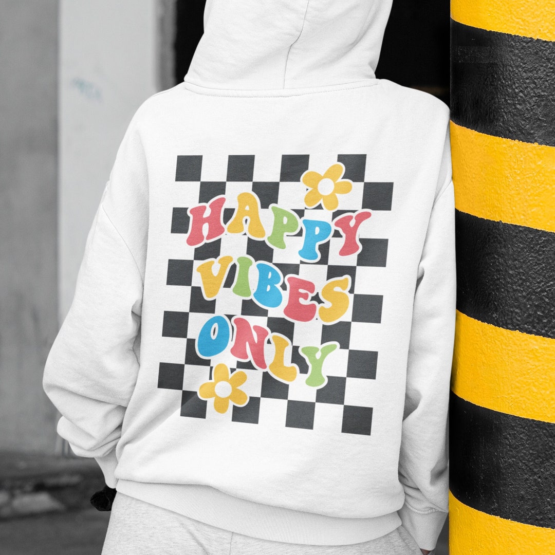Oversize Hoodie With Front and Back Print Retro Statement Hoodie Gift ...