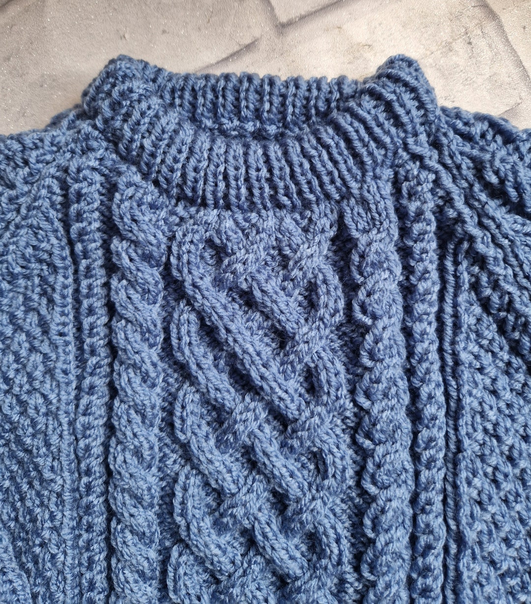Aran Jumper 2-3 Years. Toddler Jumper. Cabled Jumper. Crew Neck Aran ...