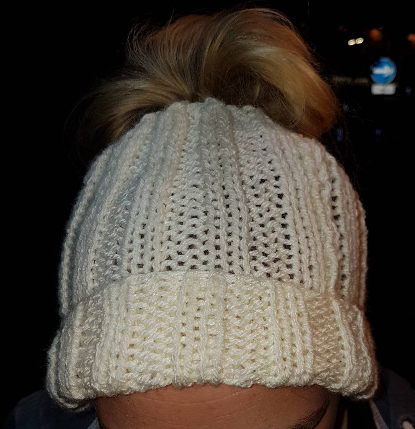 Messy Bun Hat. Knitted Messy Bun Beanie. Winter Hat. Hair Hat. - Etsy UK