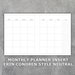 Monthly Planner Printable Insert Erin Condren Style Neutral Undated ...