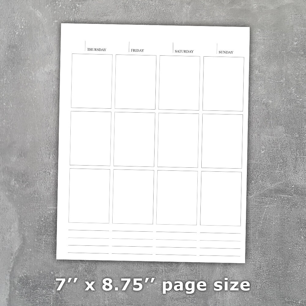 Weekly Planner Printable Erin Condren Style Neutral Undated Monday ...